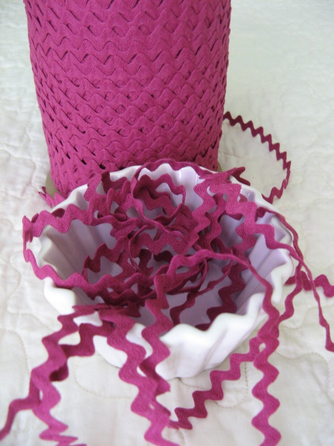 Vintage Cotton Ric Rac - Magenta - 5 Yards - 6.00 Dollars - Etsy