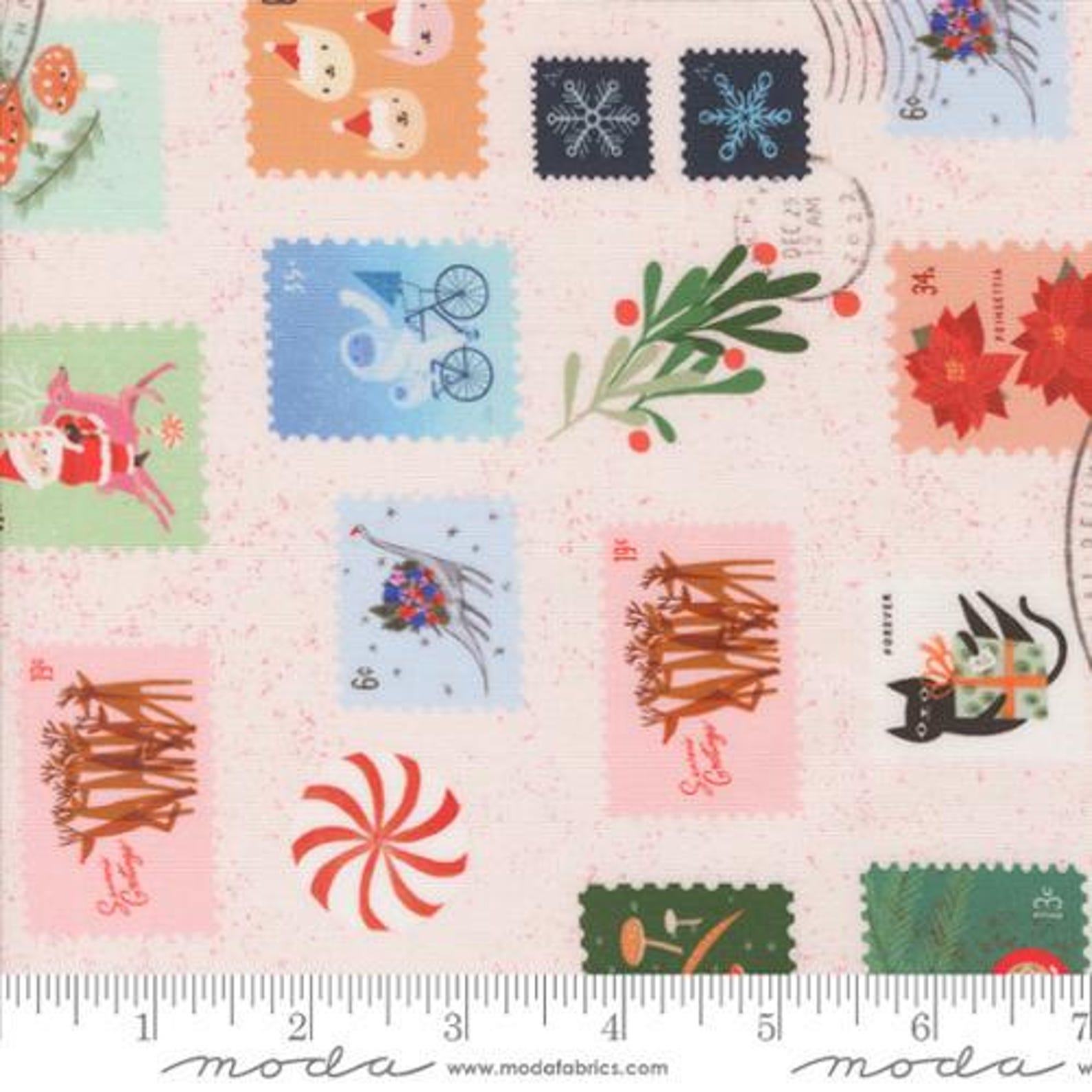 Tiny Christmas - From Lizzy House - for Moda - 7 Piece Half Yard Set ...