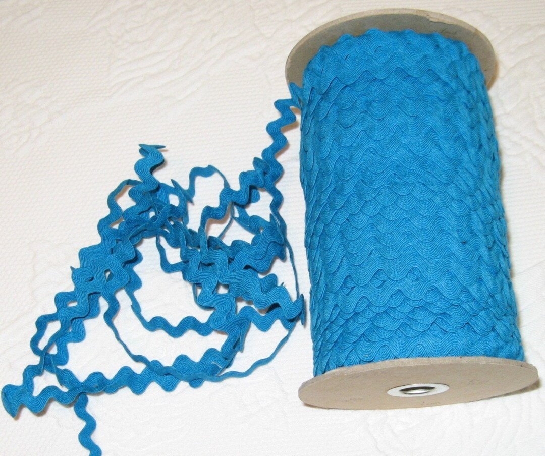 Vintage Cotton Ric Rac - Blue - 5 Yards - 6 Dollars - Etsy