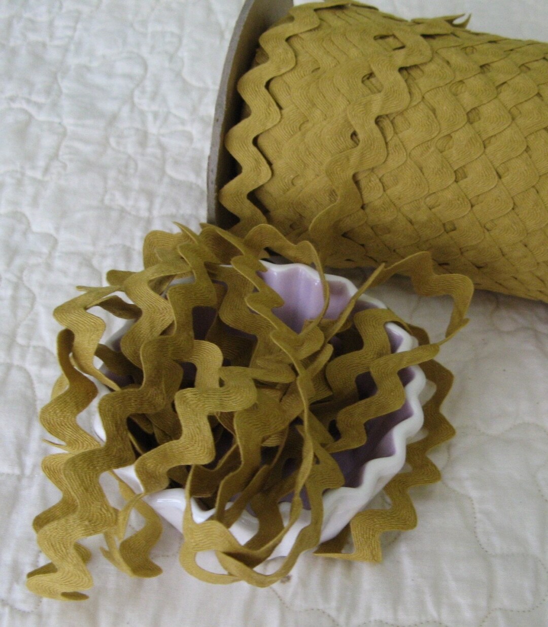 Vintage Cotton Ric Rac - Gold - 5 Yards - 6 Dollars - Etsy