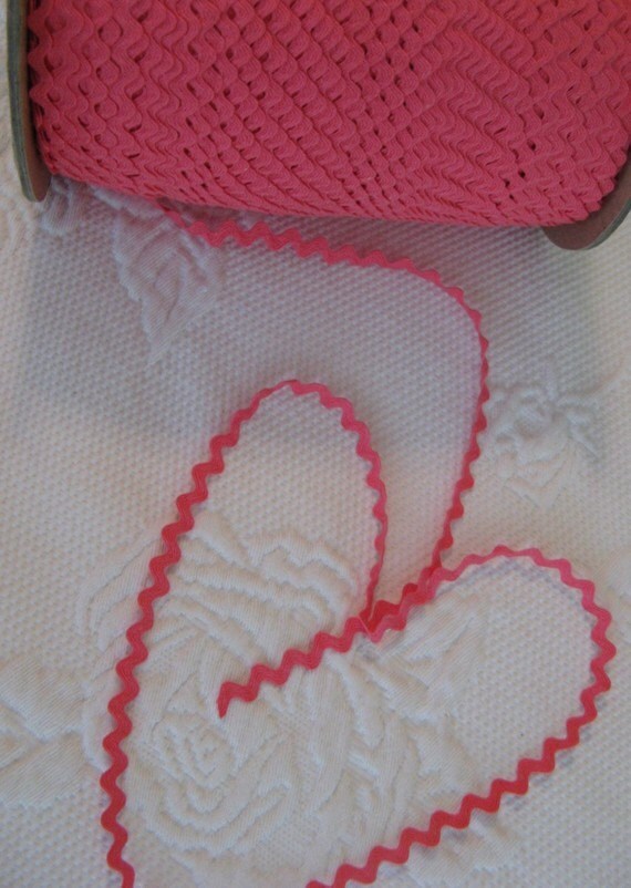 Vintage Cotton Ric Rac Bright Rose Pink 5 Yards 6 - Etsy