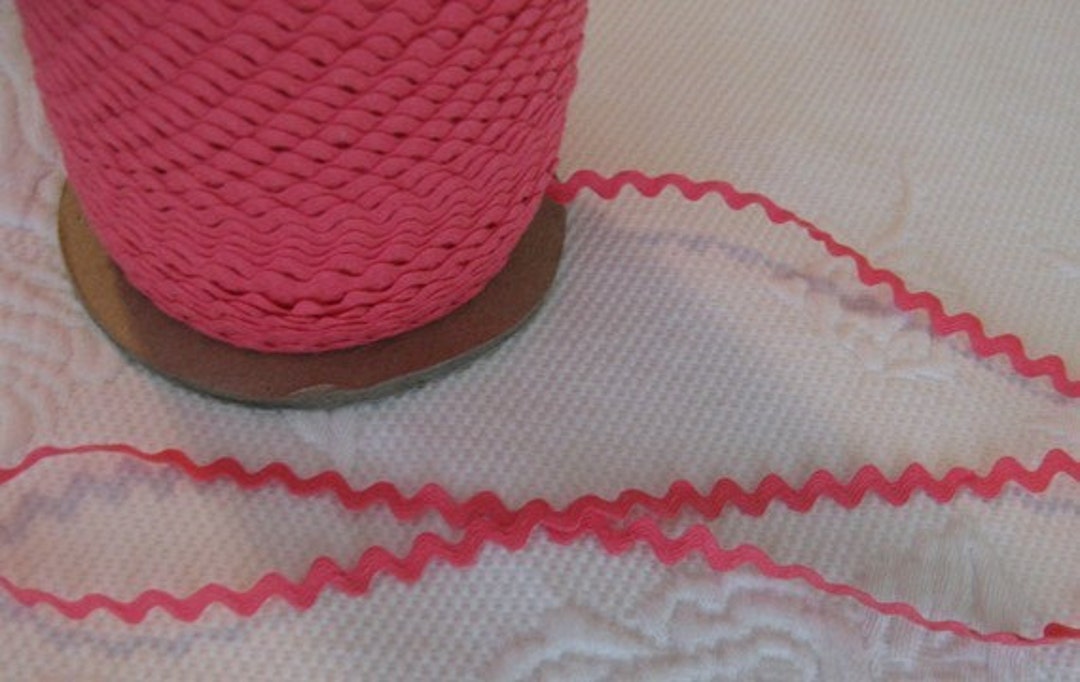 Vintage Cotton Ric Rac - Bright Rose Pink - 5 Yards - 6 Dollars - Etsy