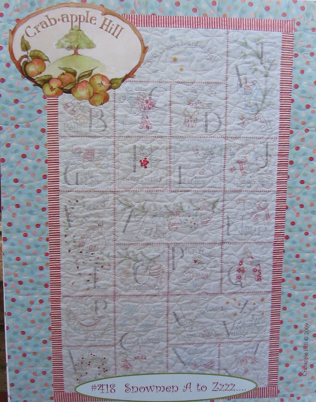 Snowmen A to Zzzz Quilt Pattern From Crabapple Hill 418 - Etsy