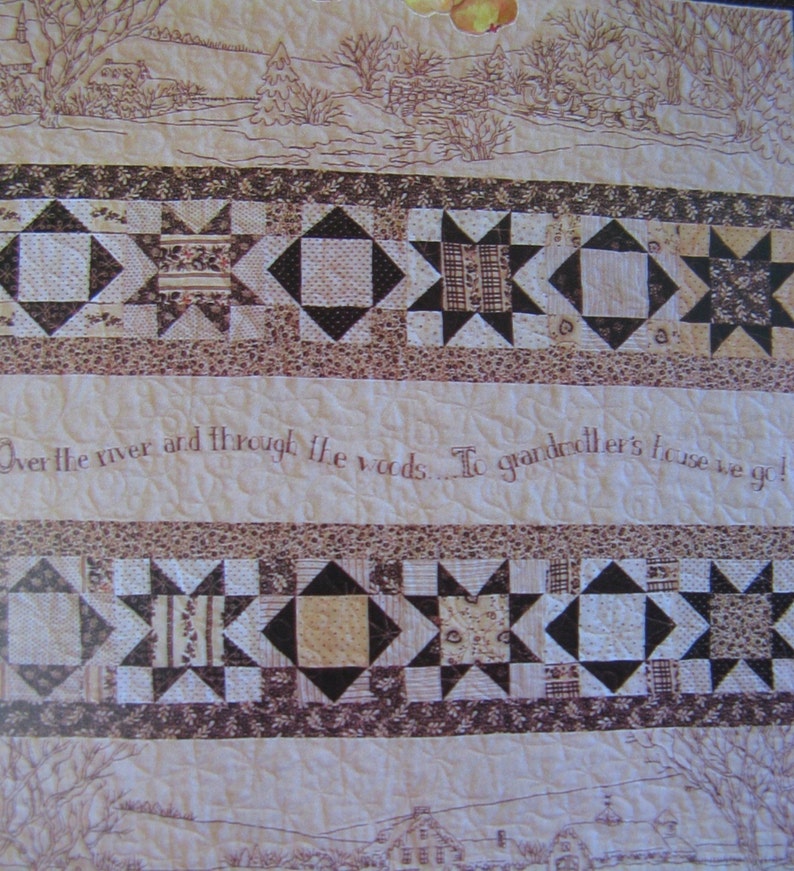 Over the River and Through the Woods Embroidery and Quilt - Etsy