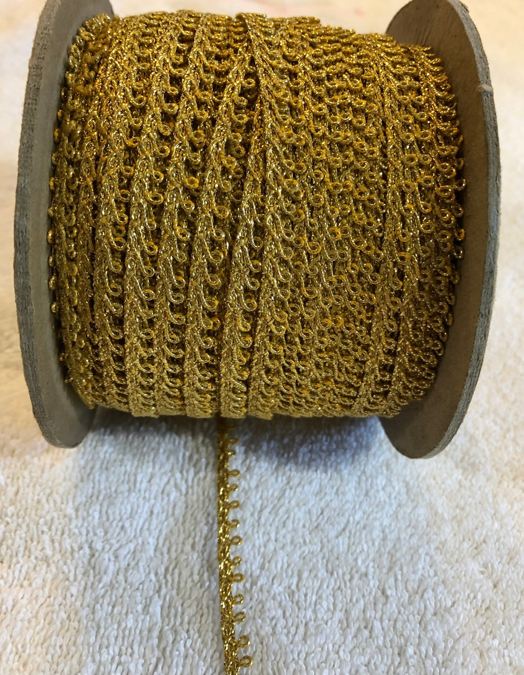 Synthetic Gold Single Loop Picot - 1/4 Inch - 5 Yards - 8.00 Dollars - Etsy
