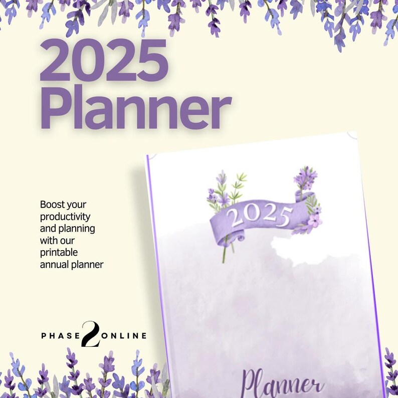 2025 Planner Lavender & Purples Instant Download - Etsy