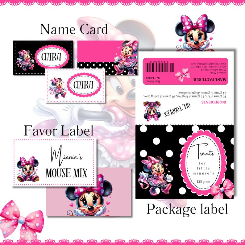 Mini Mouse Party Bundle - Digital Download & Editable - Etsy