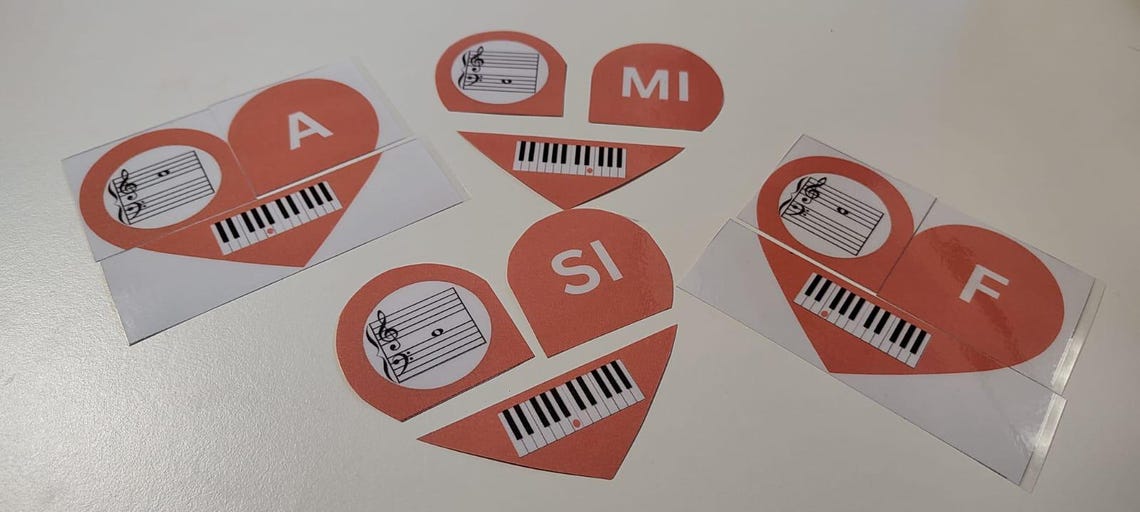 Fun Valentine’s Day Music Note Flashcards – Heart-shaped Puzzles ...