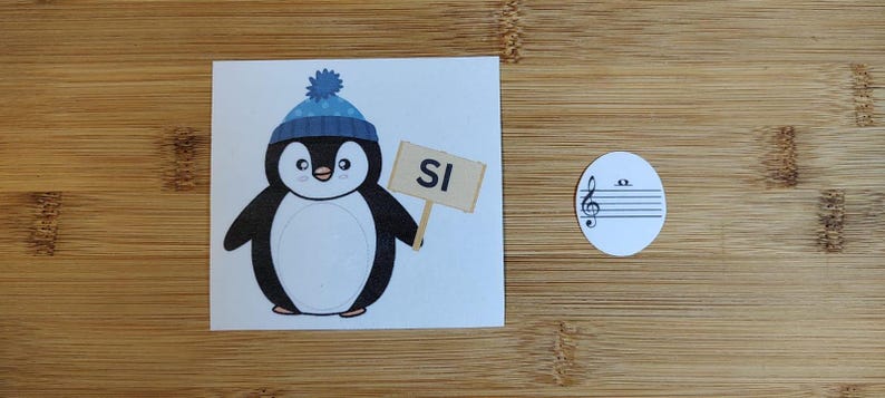 Penguin Music Note Flashcards – Game for Piano Lessons, Sight Reading ...