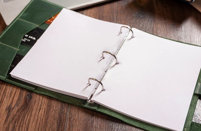 Custom A5 Binder, Leather 3 Ring Notebook, 3 Ring Planner Binder, 2 ...