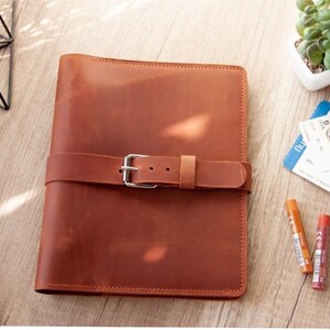 Personalized Leather Binder, Large Ring Binder, A5 Leather Binder ...