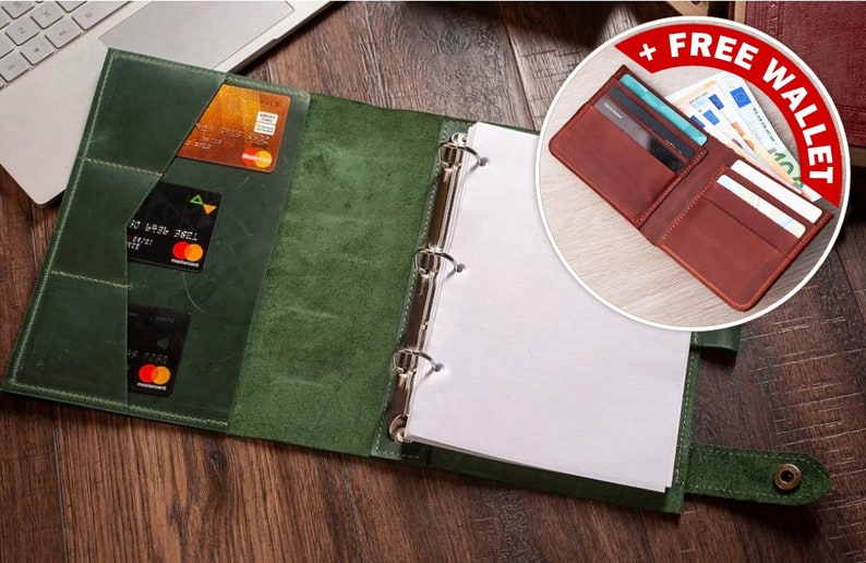 Custom A5 Binder, Leather 3 Ring Notebook, 3 Ring Planner Binder, 2 ...