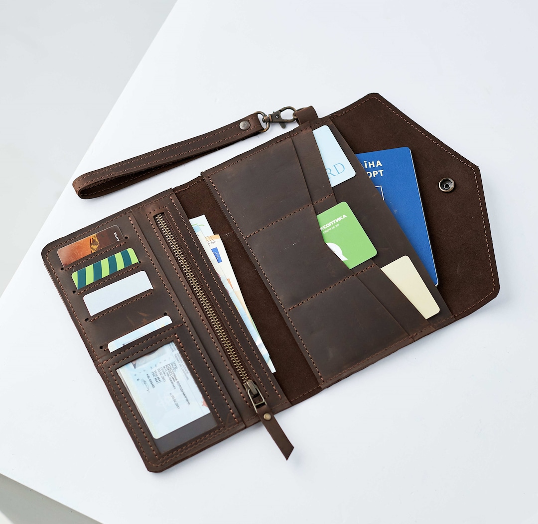 Personalized Travel Wallet, Travel Wallet Women Rfid, Leather Travel ...