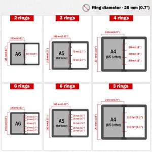 Custom Binder 3 Ring, A5 Ring Binder, A6 Ring Binder, A4 Ring Notebook ...