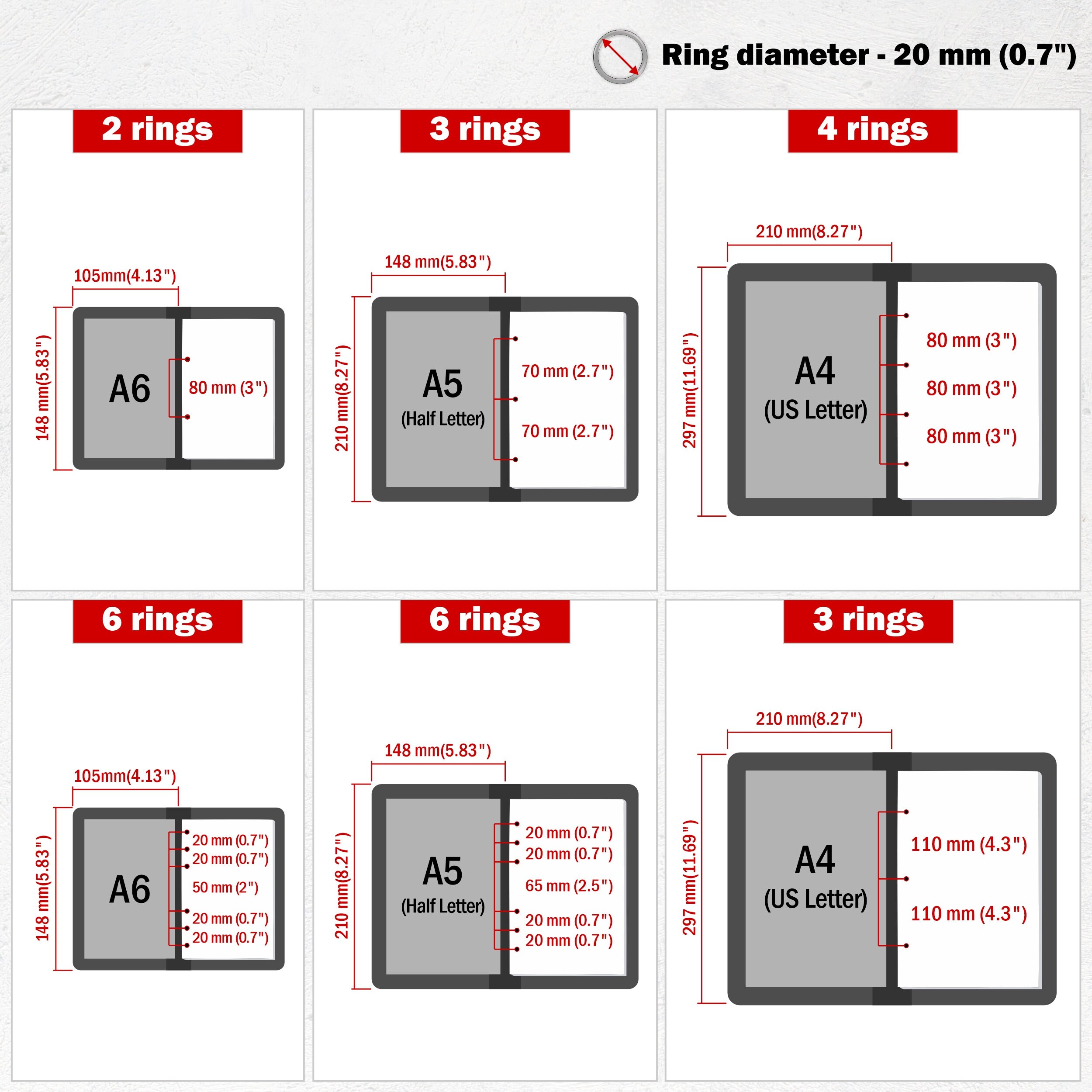 Custom Binder 3 Ring, A5 Ring Binder, A6 Ring Binder, A4 Ring Notebook ...