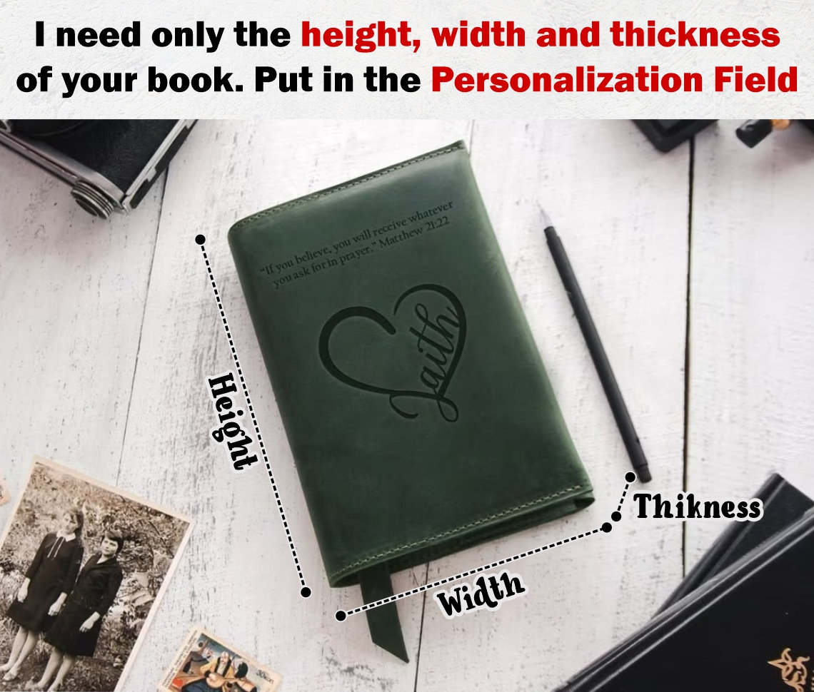 Custom Book Cover, Book Sleeve for Men, Custom Book Sleeve, Leather ...