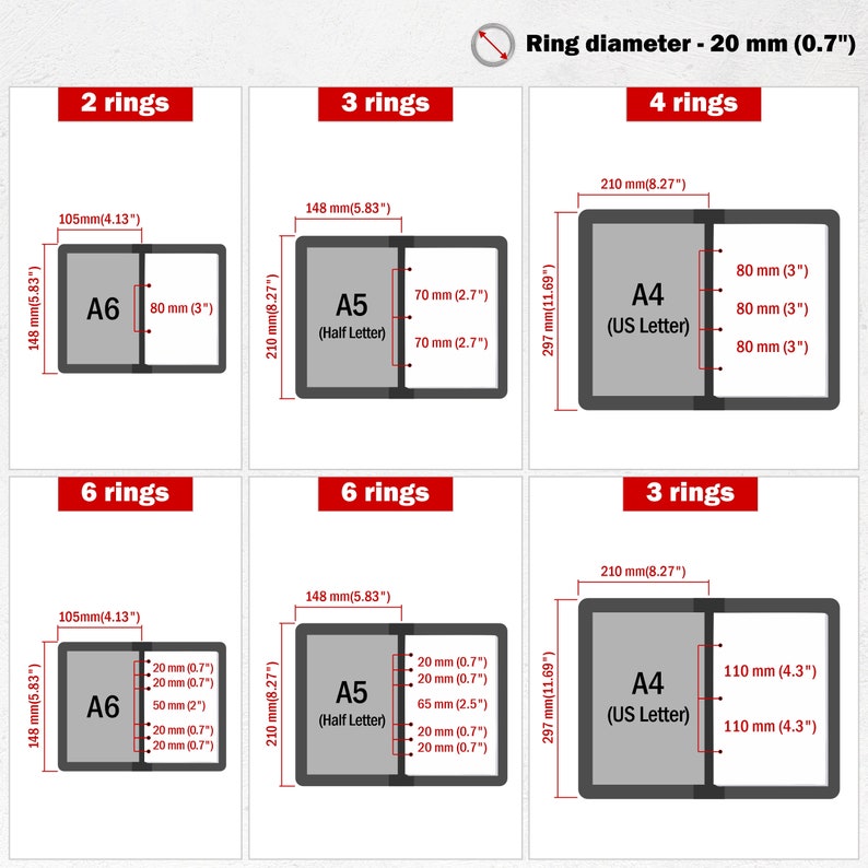 Personalized Leather Binder, Large Ring Binder, A5 Leather Binder ...