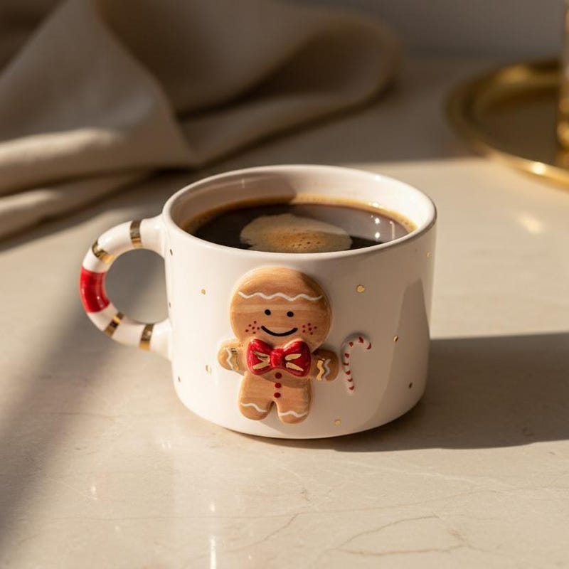 Candy Cane Pottery Coffee Mug - Etsy Canada