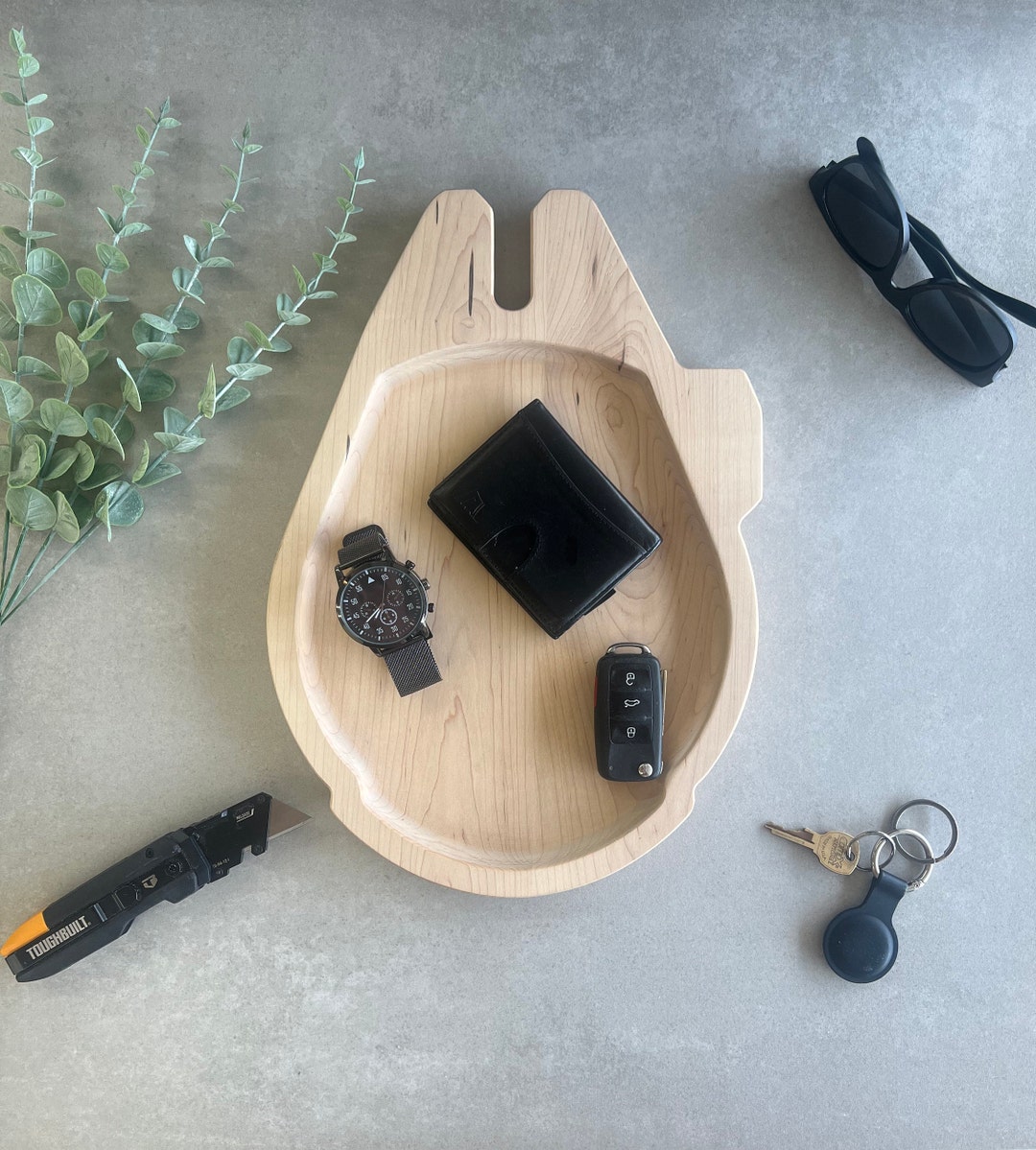 Star Wars Millennium Falcon Wood Catch-all Valet Tray, Star Wars Gift ...