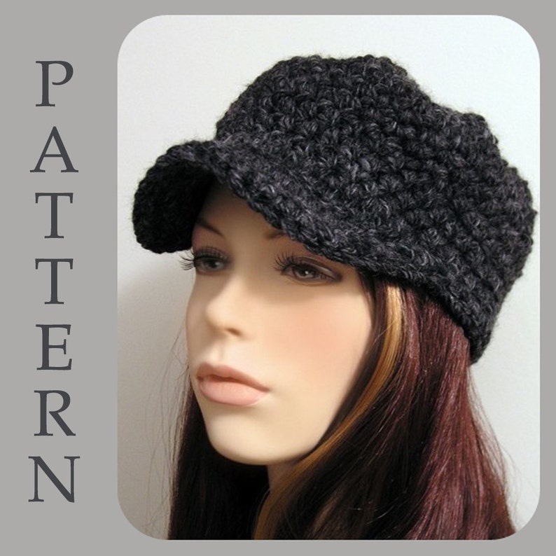 The Christie Cap - Crochet Hat Pattern, Women, Men, Newsboy Hat Pattern ...