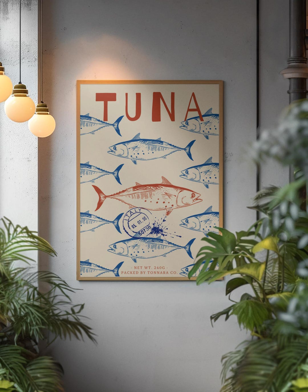 Tuna Fish Poster, Vintage Fish Wall Art, Retro Tuna Kitchen Decor ...