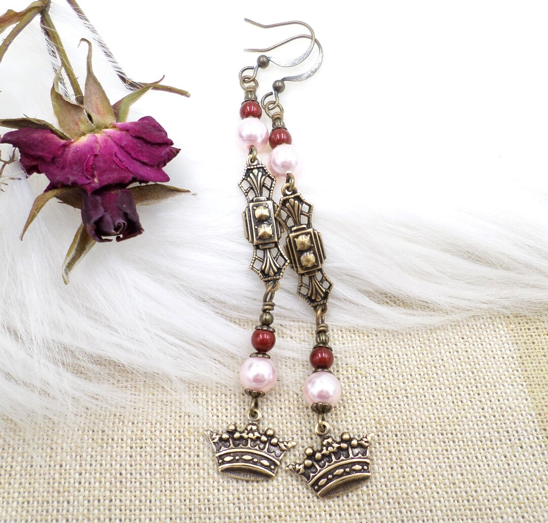 Crown Earrings Princesscore Aesthetic Jewelry Royalcore Earrings