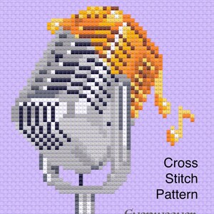 Honeyed Notes — Modern Music Cross Stitch Pattern - Etsy