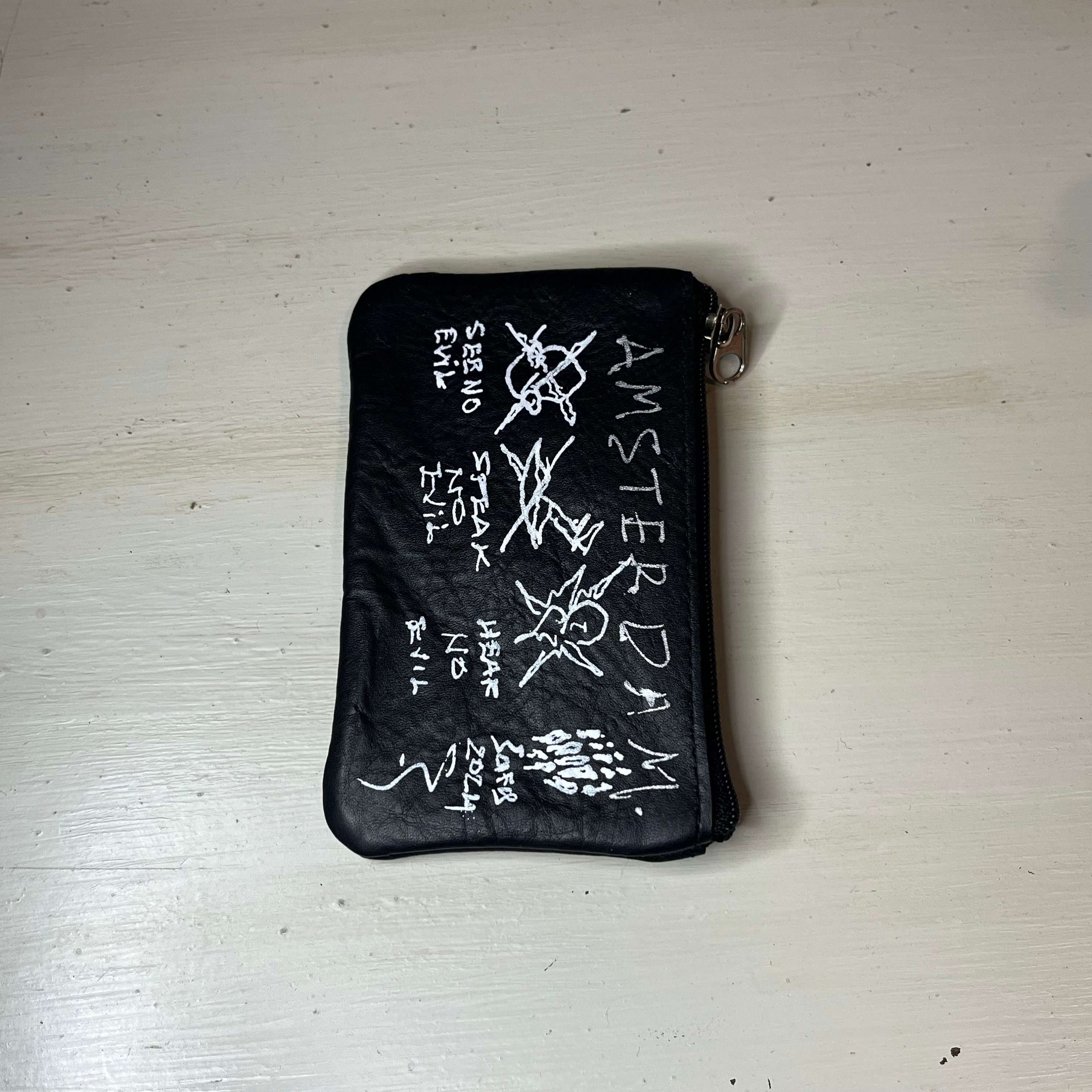 Hand-drawn Artisanal Wallet | Graffiti Street Art Abstract Art Handmade ...