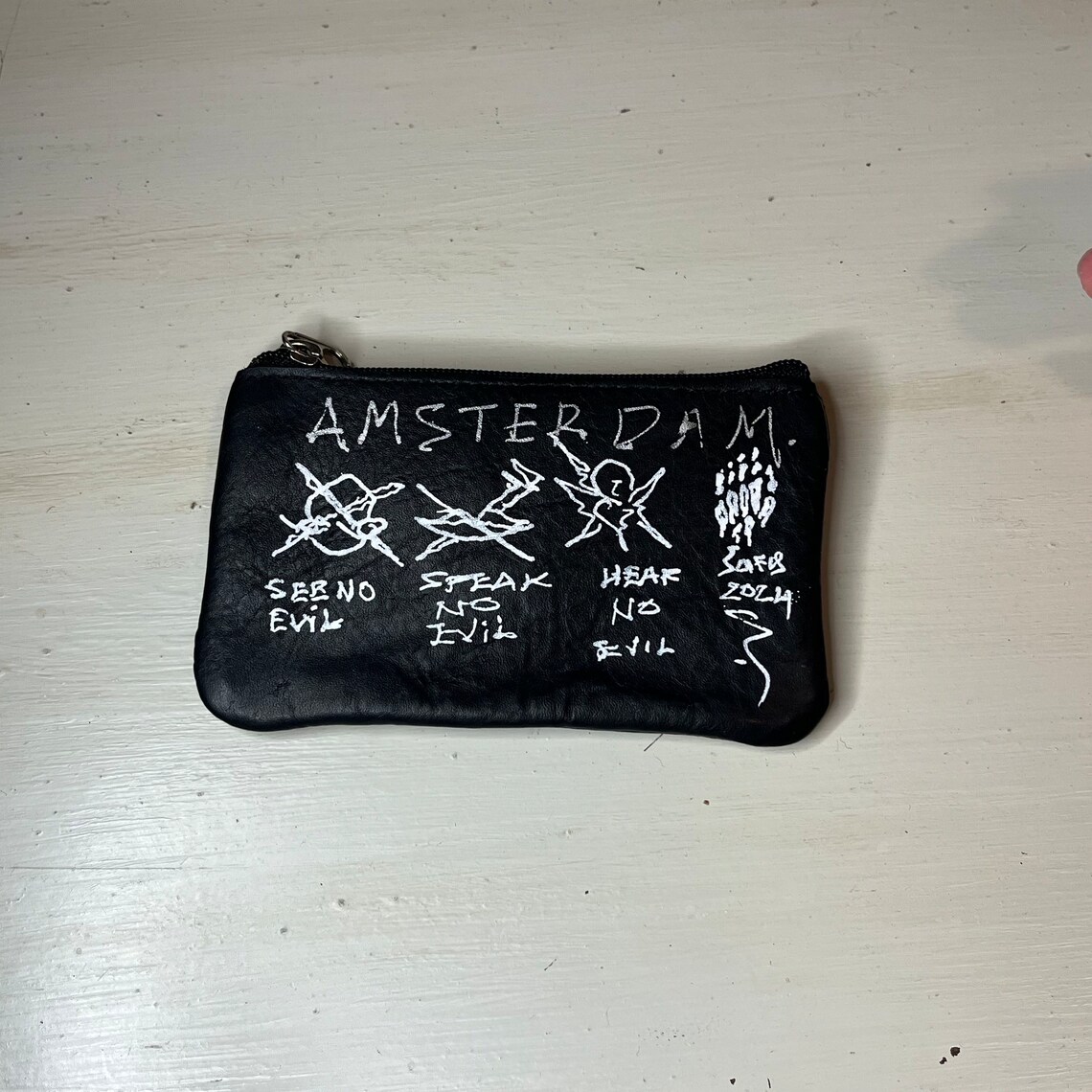 Hand-drawn Artisanal Wallet | Graffiti Street Art Abstract Art Handmade ...