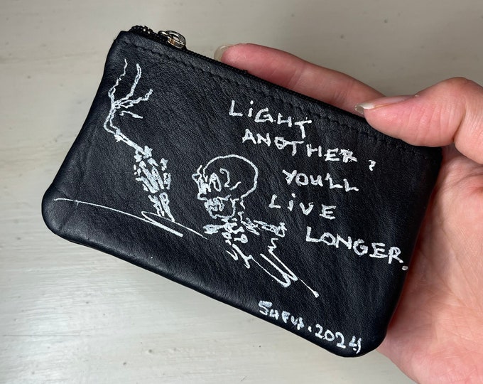 Hand-drawn Artisanal Wallet | Graffiti Street Art Abstract Art Handmade ...