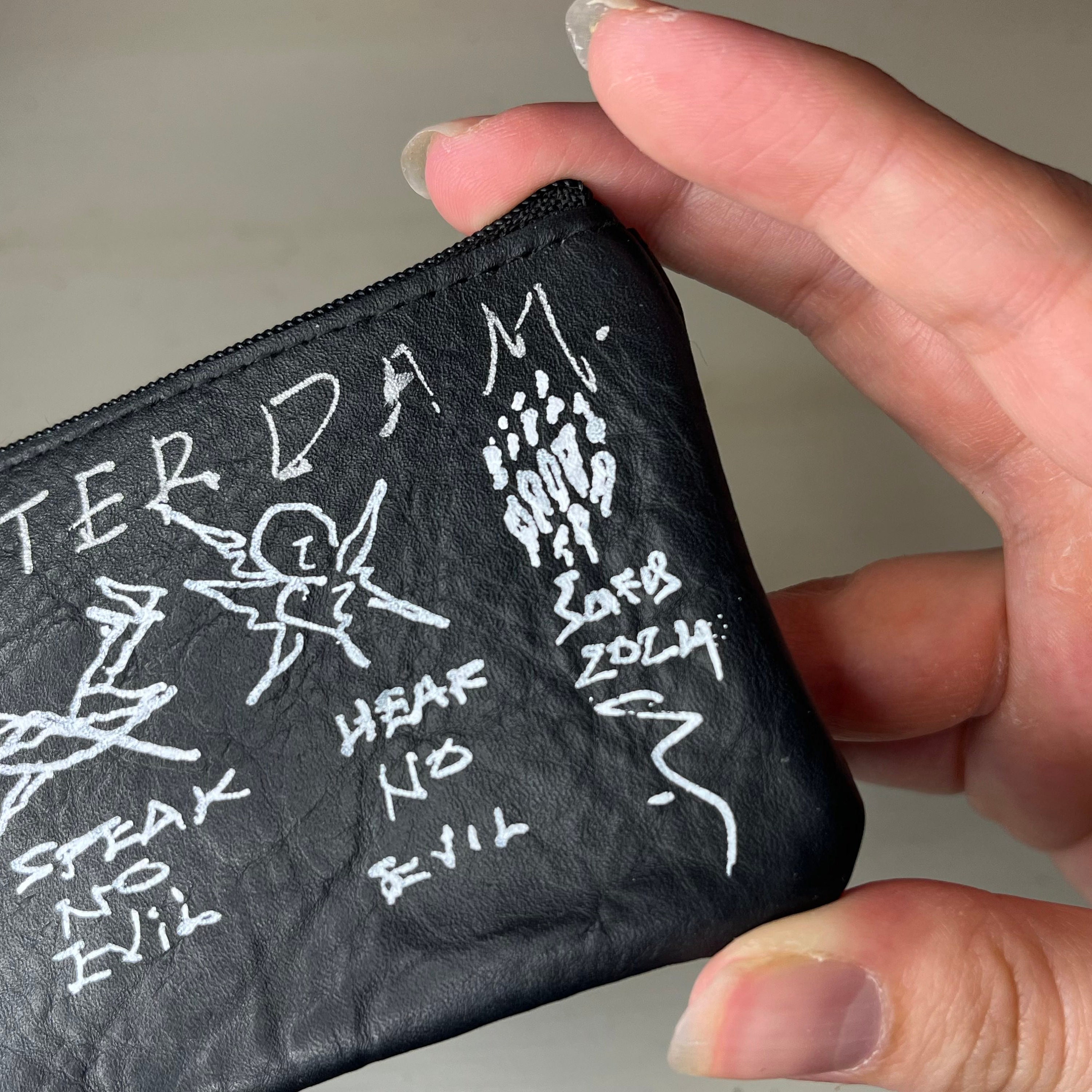Hand-drawn Artisanal Wallet | Graffiti Street Art Abstract Art Handmade ...