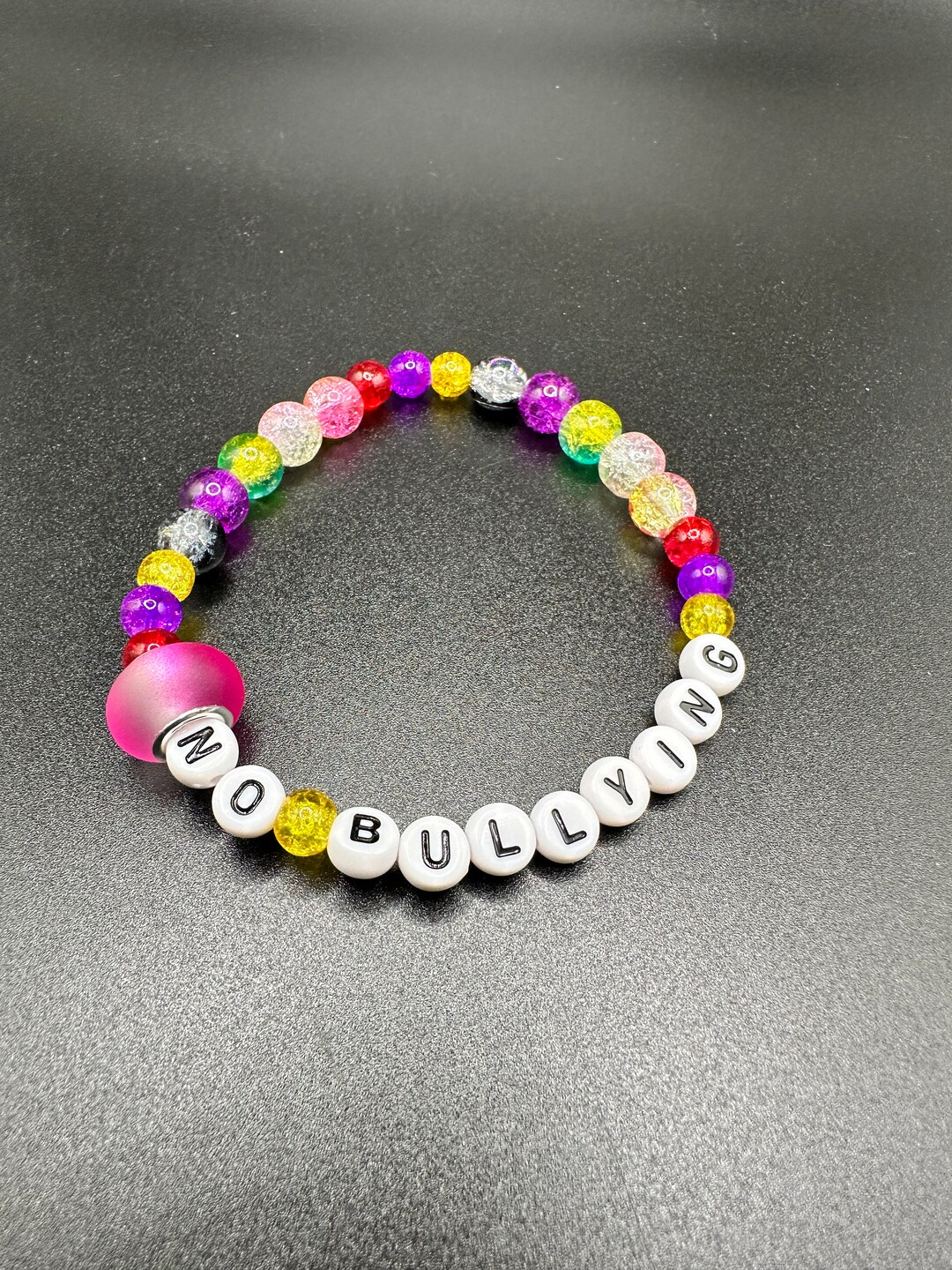 No Bullying Beaded Friendship Bracelet - Etsy