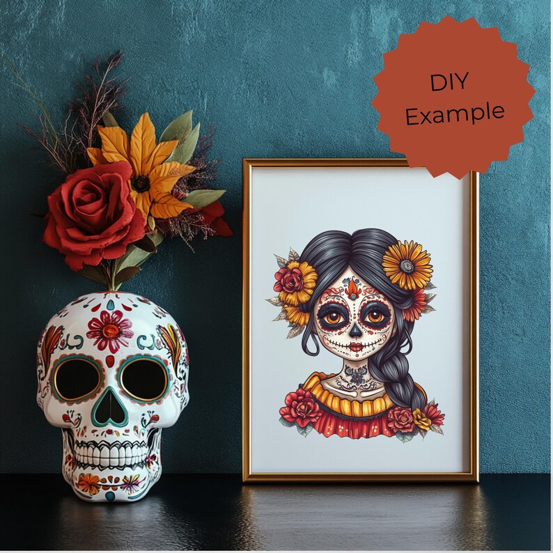 Watercolor Catrina Clipart, Dia De Los Muertos Clipart, Day of the Dead ...