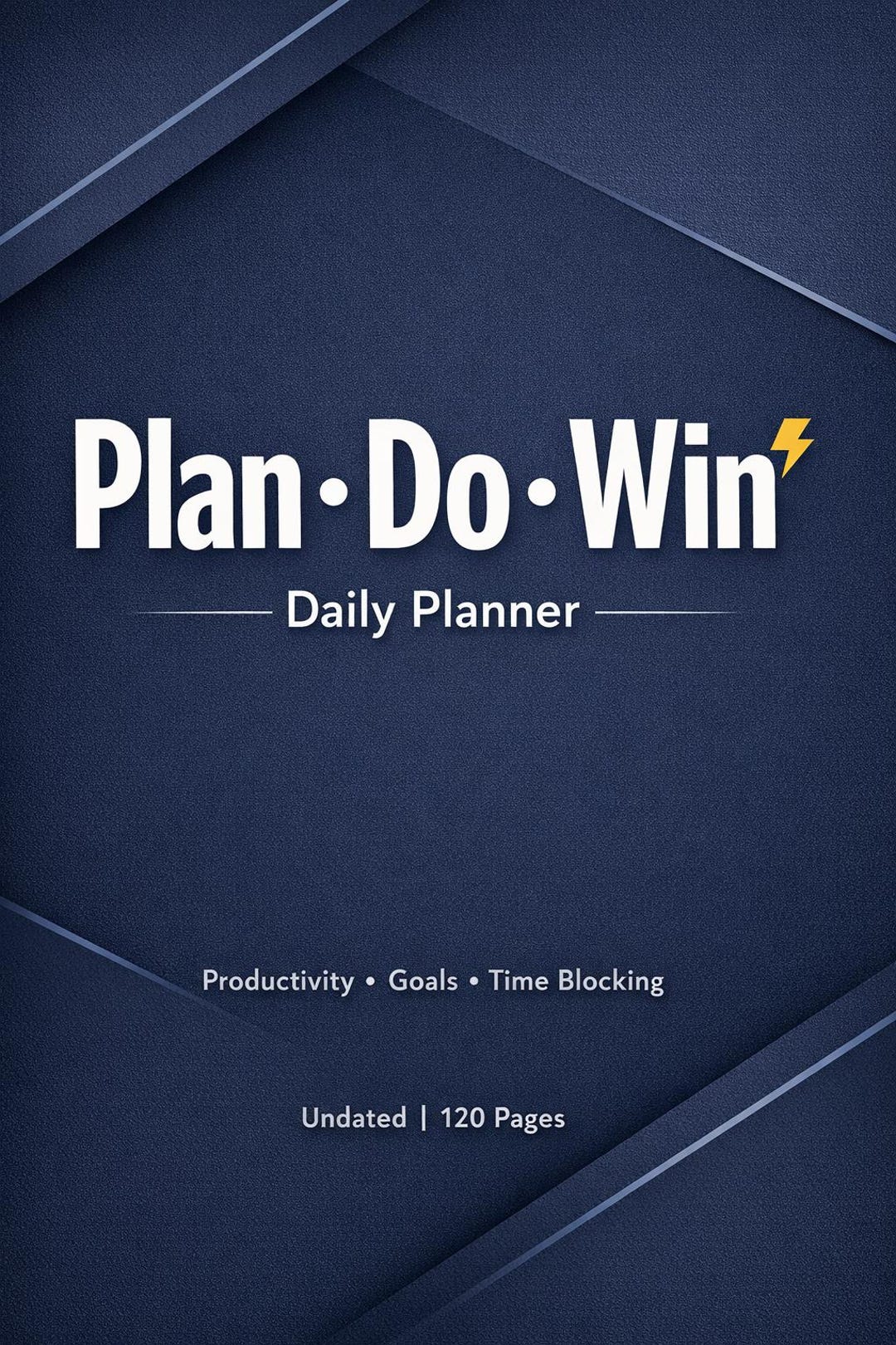Plan • Do • Win Daily Planner, Undated Organizer, Productivity Journal ...
