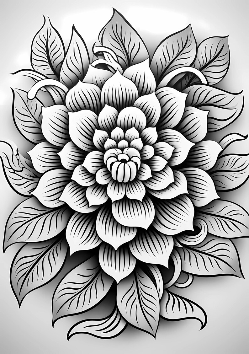 Animal Mandala Adult Coloring Book | Stress Relief Printable Colouring ...