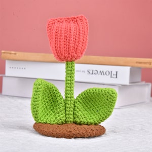 Cute Crochet Flower Phone Stand,knitted Tulip Sunflower,table Decor ...