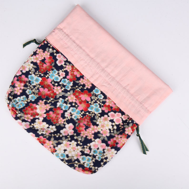 Japanese Cherry Blossoms Pattern Drawstring Gift Bag,reusable Gift Tote ...