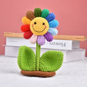 Cute Crochet Flower Phone Stand,knitted Tulip Sunflower,table Decor ...