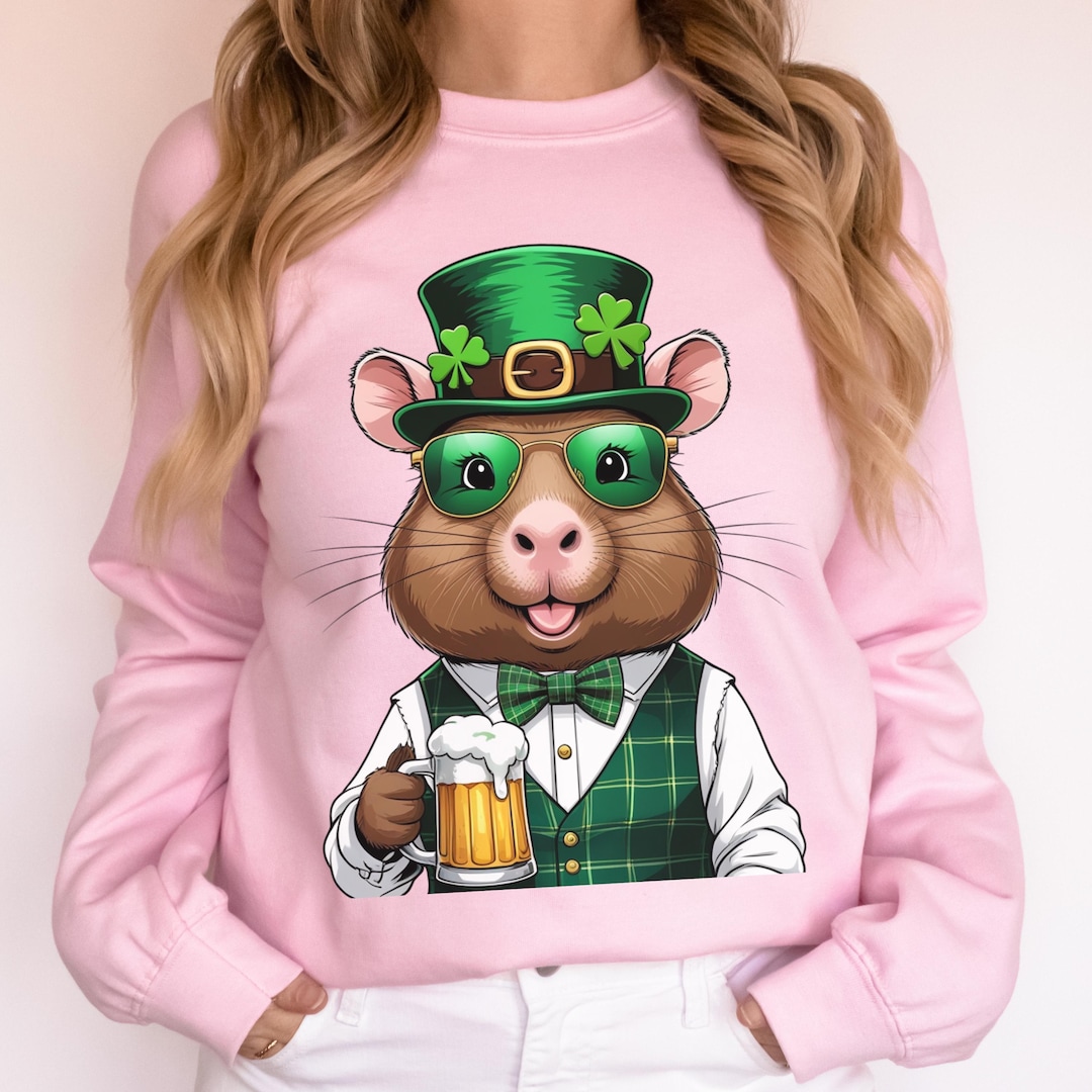 Lucky Capa Png St Patricks Day PNG, St Patricks Shirt PNG, Capybara ...