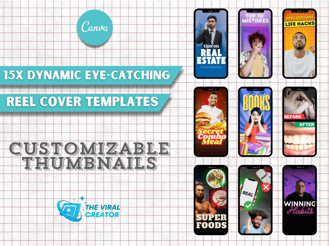 15 Dynamic Eye-catching Instagram Reel Cover Templates Reels Cover ...