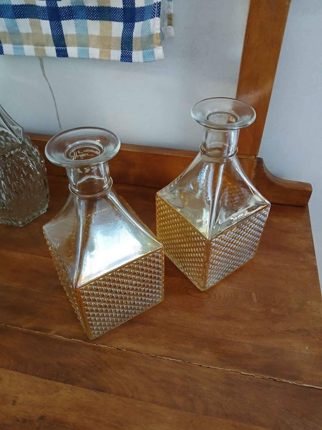 Vintage Old Forester Amber Glass Bottles Set of 2 - Etsy