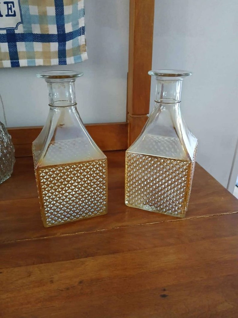 Vintage Old Forester Amber Glass Bottles Set of 2 - Etsy