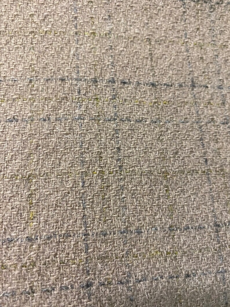 100% Wool Material Sand Plaid - Etsy