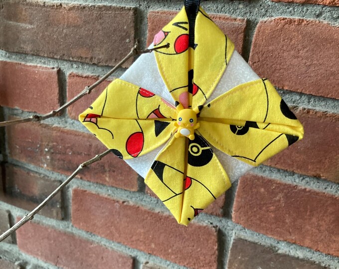 Handmade Pokemon Pikachu Fabric Ornaments With Pikachu Charms. Great ...