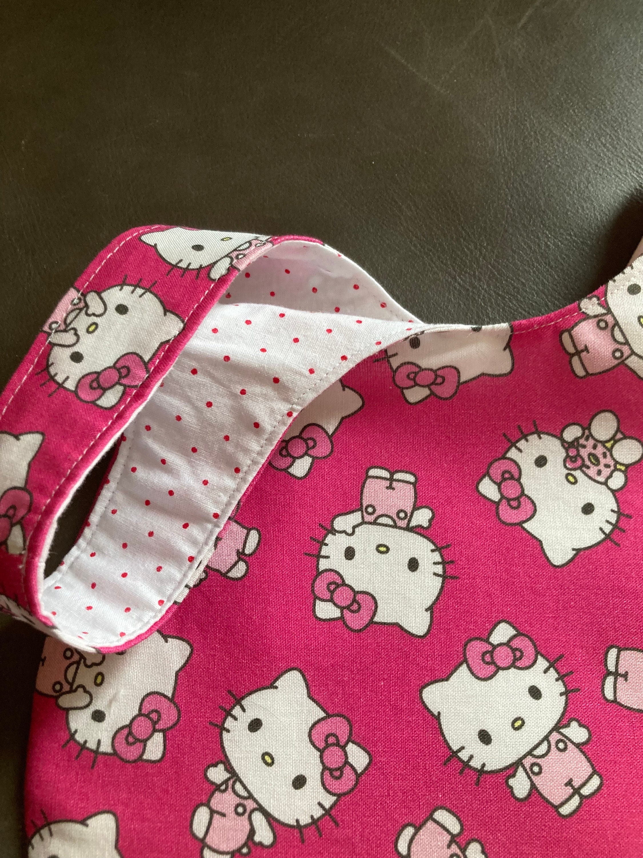 Handmade Hello Kitty Japanese Knot Bag, Pink Sweet Cotton Fabric ...