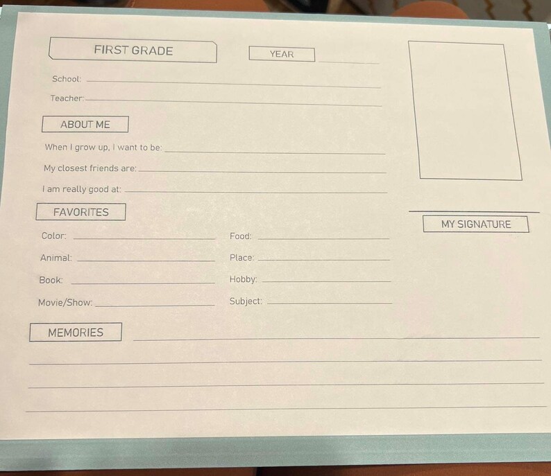 Memory Box Questionnaire L Printable Kids Interview Questions L PDF ...