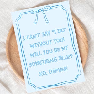 Something Blue Crew Proposal Card CANVA TEMPLATE | Will You Be My ...