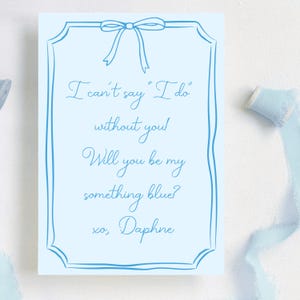 Something Blue Crew Proposal Card CANVA TEMPLATE | Will You Be My ...