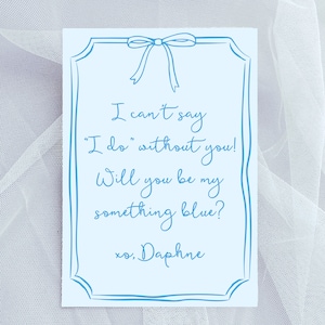 Something Blue Crew Proposal Card CANVA TEMPLATE | Will You Be My ...