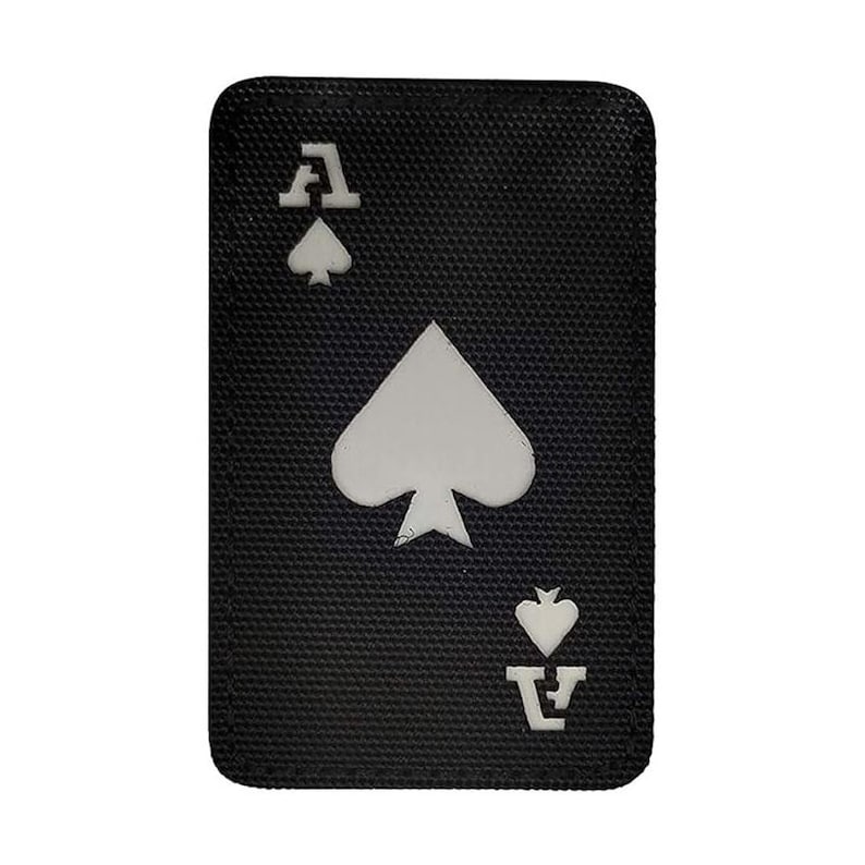 Ace of Spades Card Airsoft Velcro Patch Ace of Spades Card Softair ...